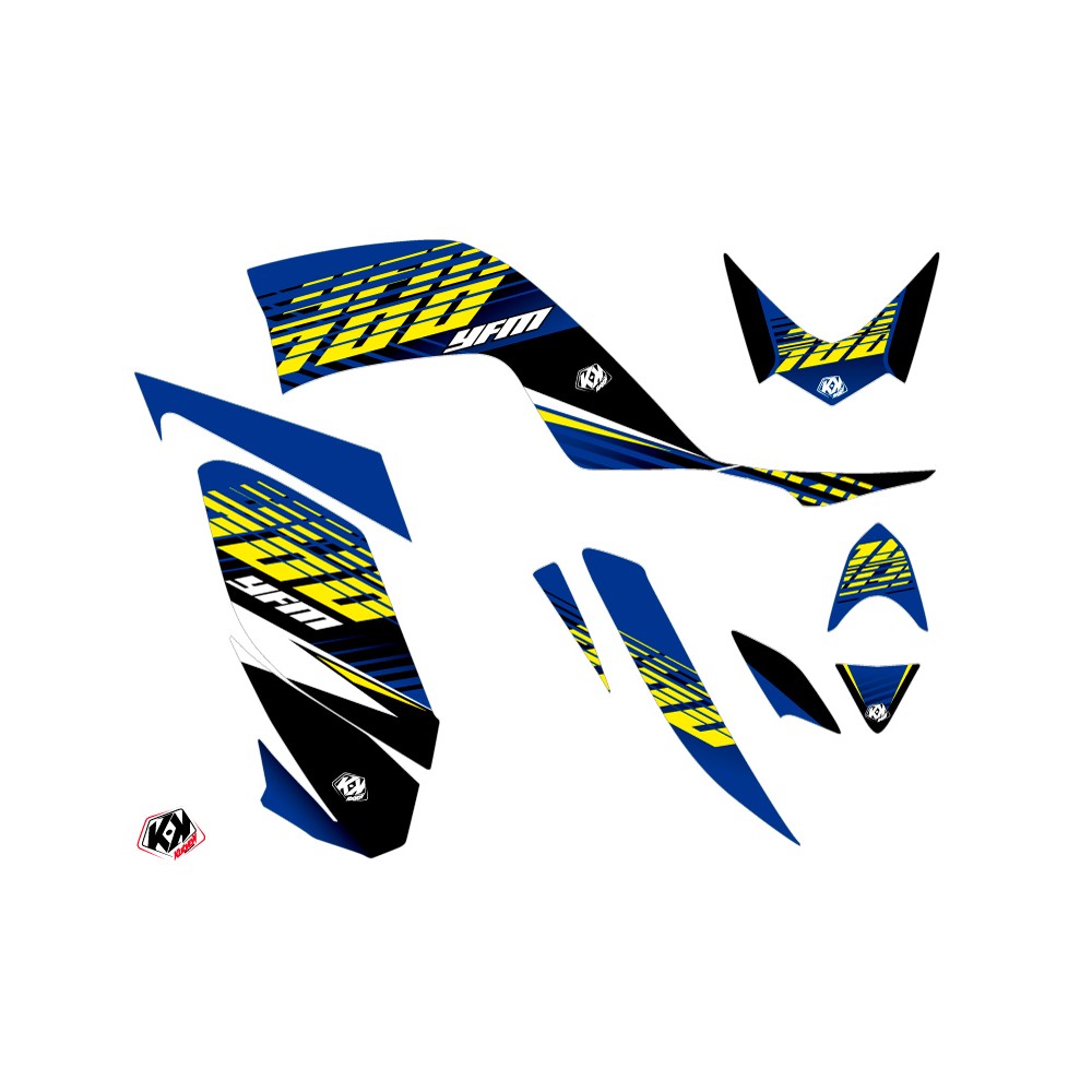 KIT DÉCO QUAD FLOW YAMAHA 700 RAPTOR JAUNE