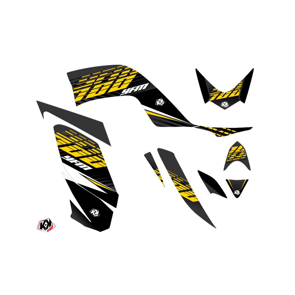 KIT DÉCO QUAD FLOW YAMAHA 700 RAPTOR JAUNE 60TH ANNIVERSARY