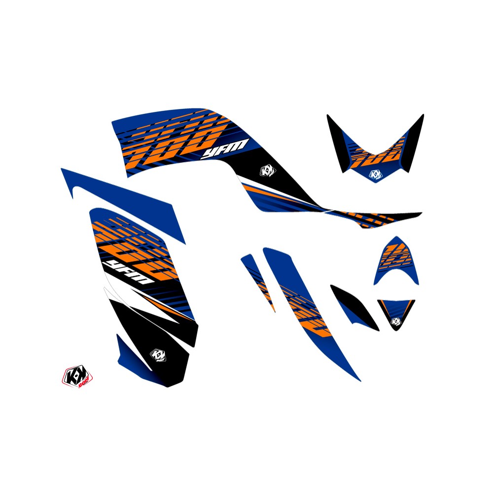 KIT DÉCO QUAD FLOW YAMAHA 700 RAPTOR ORANGE