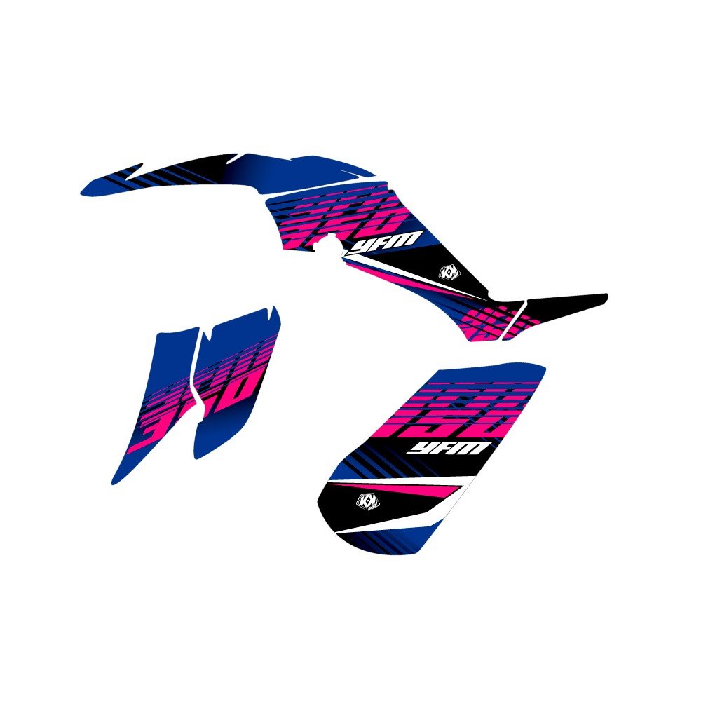 KIT DÉCO QUAD FLOW YAMAHA 350 RAPTOR ROSE