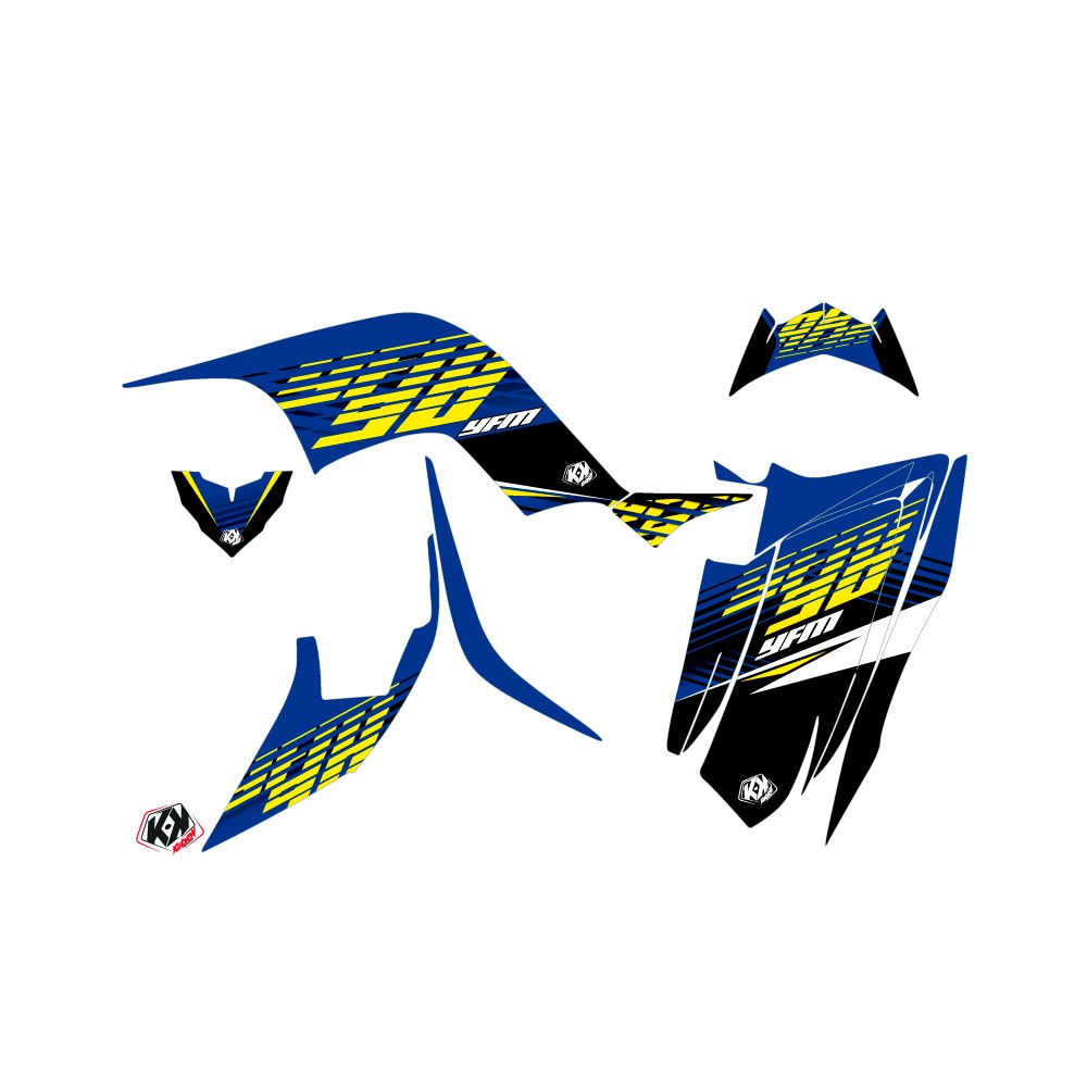 KIT DÉCO QUAD FLOW YAMAHA 90 RAPTOR JAUNE